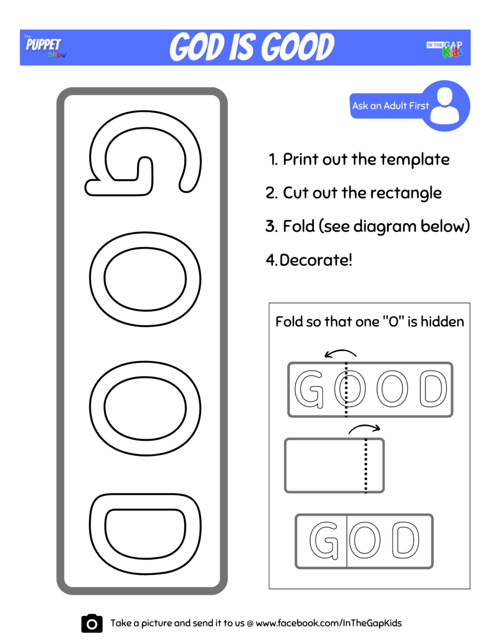 God is Good Craft | Puppet Snippet | In the Gap Kids